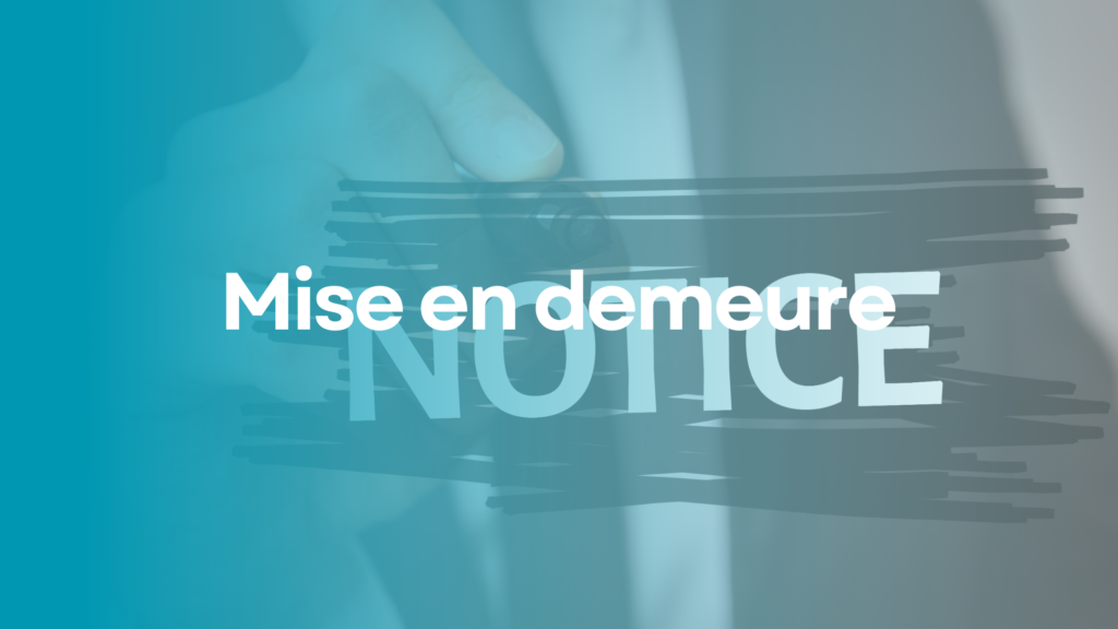 Mise en demeure - Fido